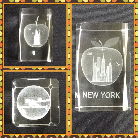 Accents | Crystal 3d New York Apple Light Set | Poshmark